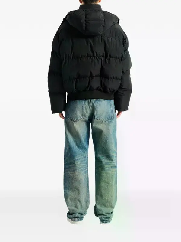 Balmain Padded Nylon And Leather Jacket