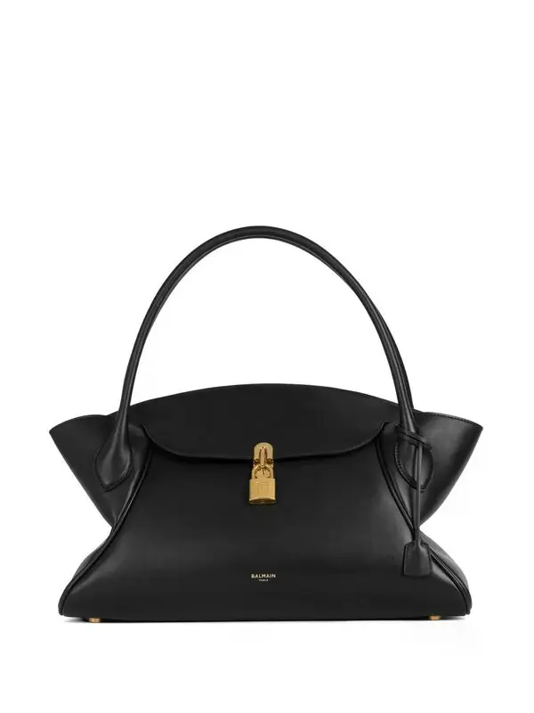 Balmain Smooth Leather Pulse Day Bag - Black