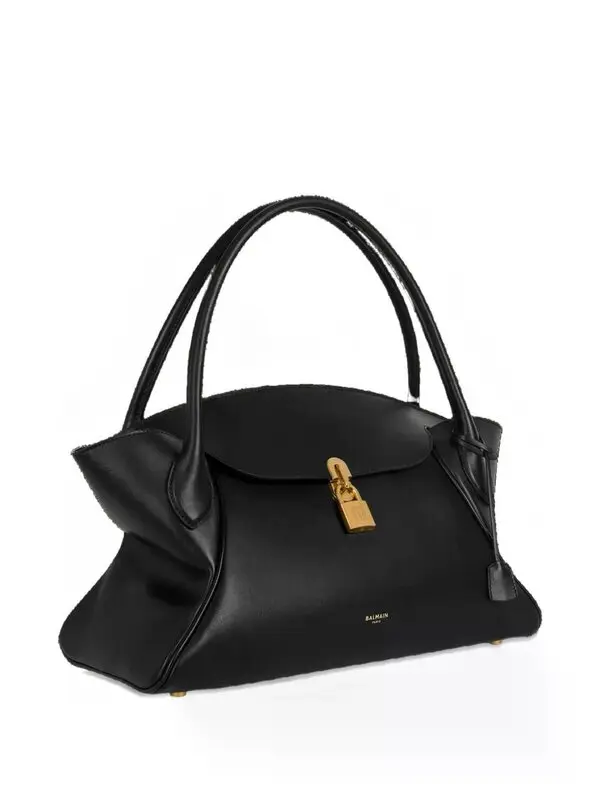 Balmain Smooth Leather Pulse Day Bag - Black