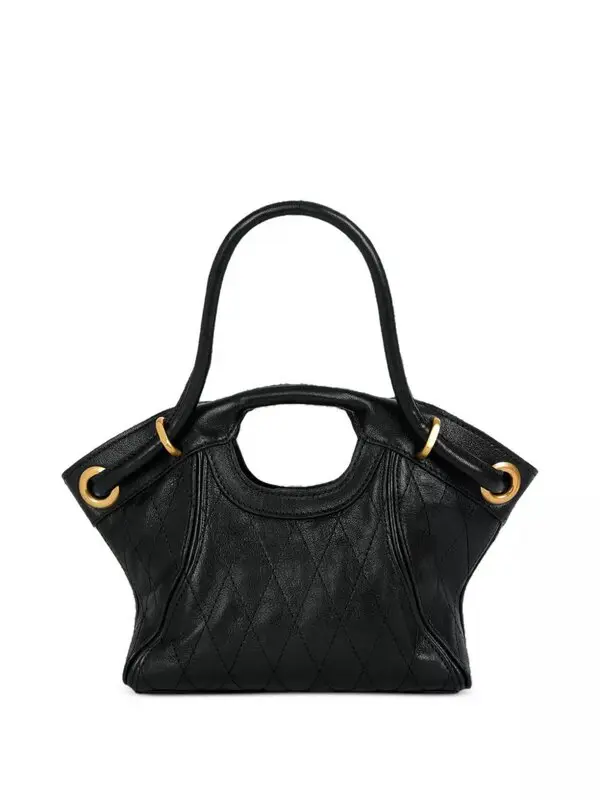 Balmain Small Smooth Leather Tote - Black