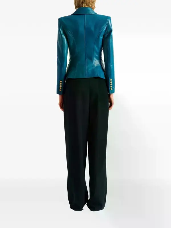Balmain Leather 6-button Jacket