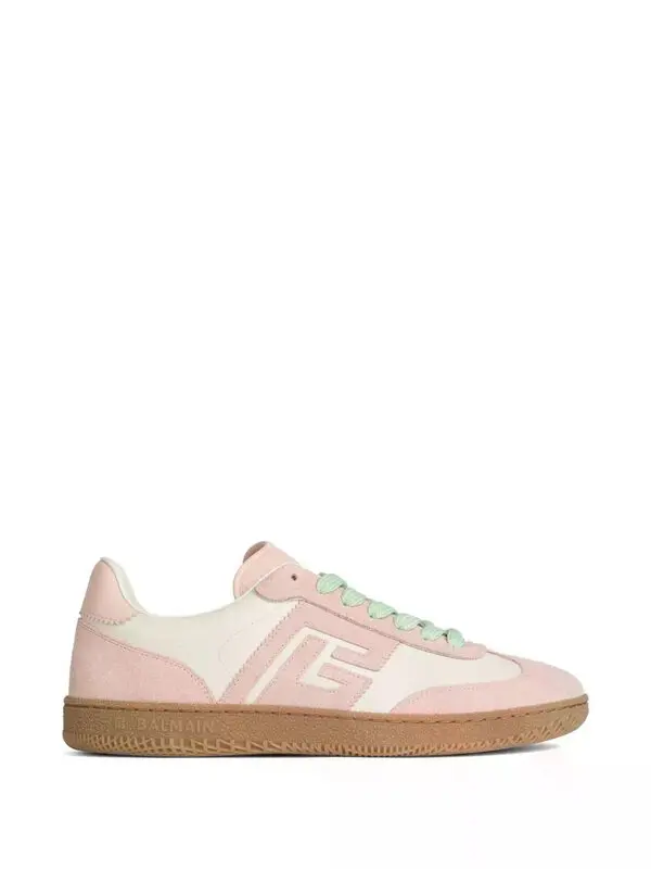 Balmain Smooth Leather And Suede Swan Trainers