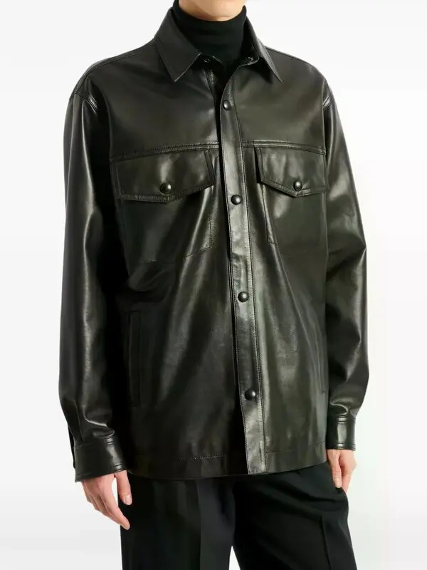 Balmain Leather Overshirt
