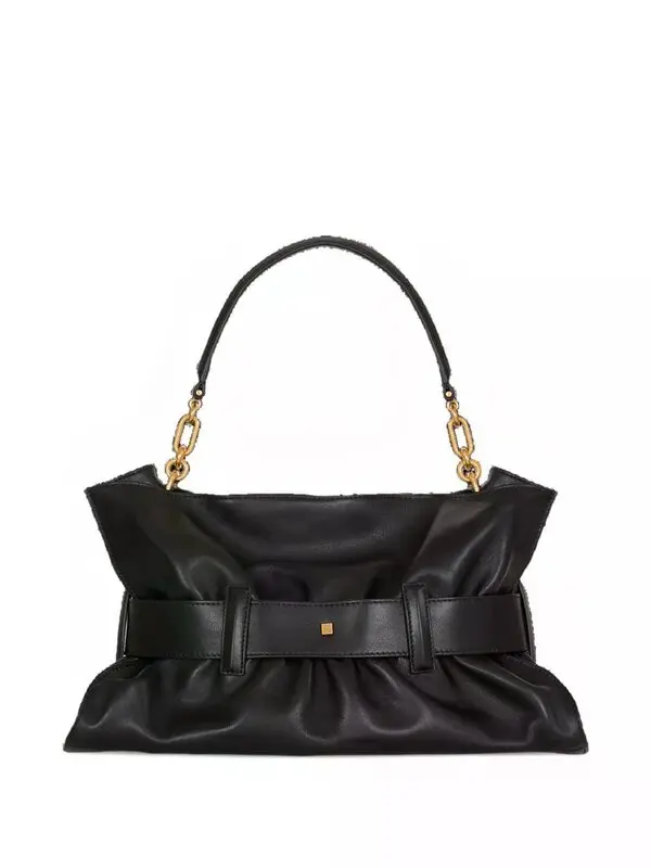 Balmain Medium Anthem Bag In Smooth Leather - Black