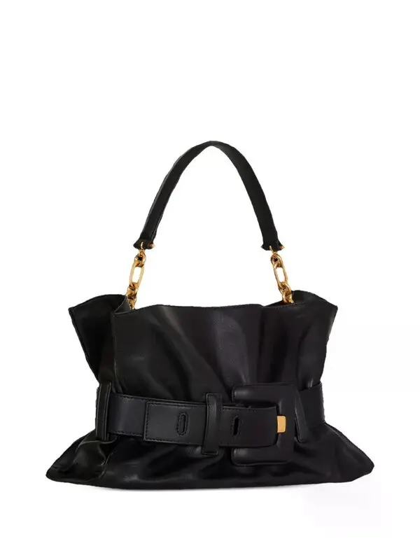 Balmain Medium Anthem Bag In Smooth Leather - Black