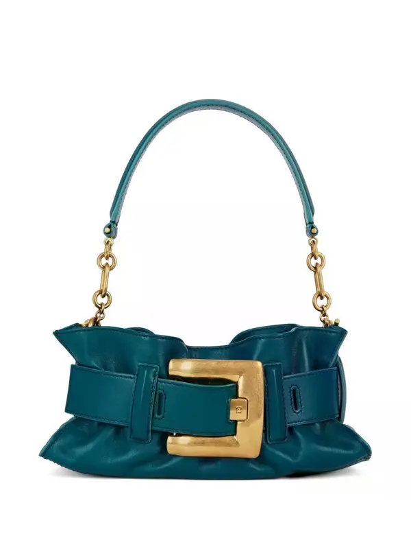 Balmain Mini Anthem Bag In Smooth Leather - Blue
