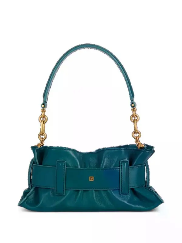 Balmain Mini Anthem Bag In Smooth Leather - Blue