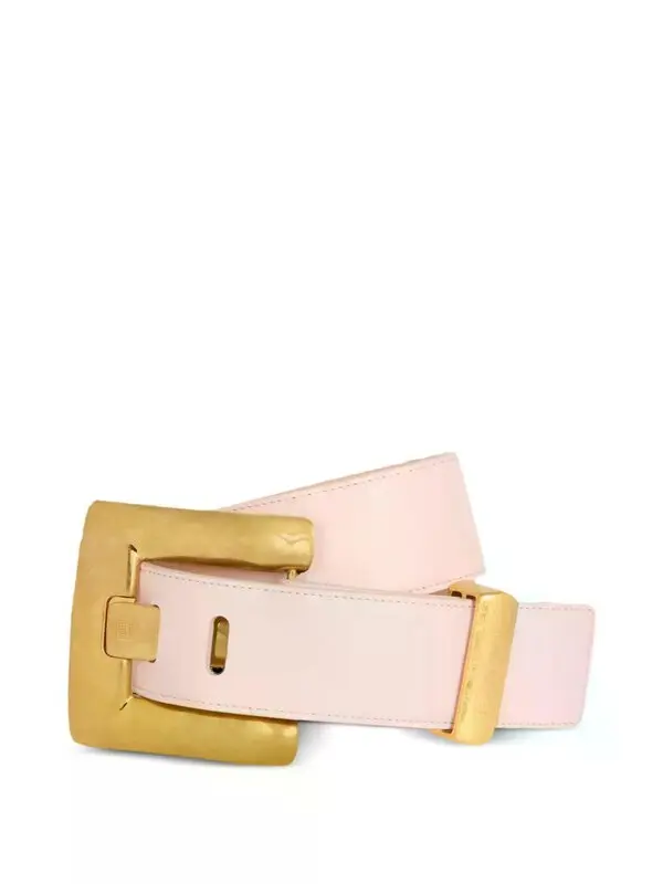 Balmain Anthem Smooth Leather Belt - Pink