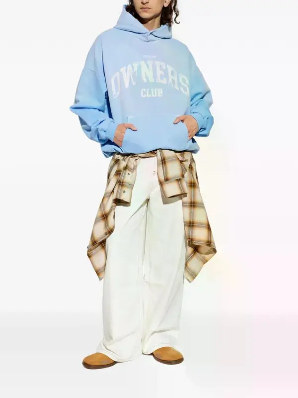 REPRESENT Logo Print Hoodie - Blue