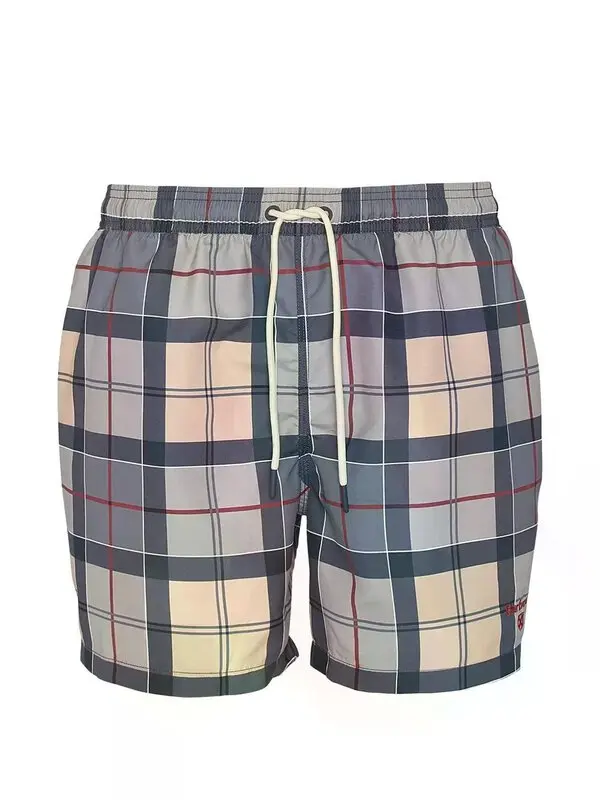 Barbour Tartan Swim Shorts - Blue