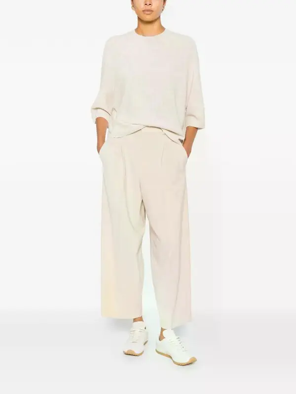 ROSSI Cropped Pleated Trousers