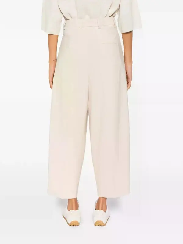ROSSI Cropped Pleated Trousers