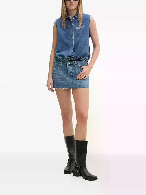 Karl Lagerfeld Sleeveless Shirt With Logo Embroidery