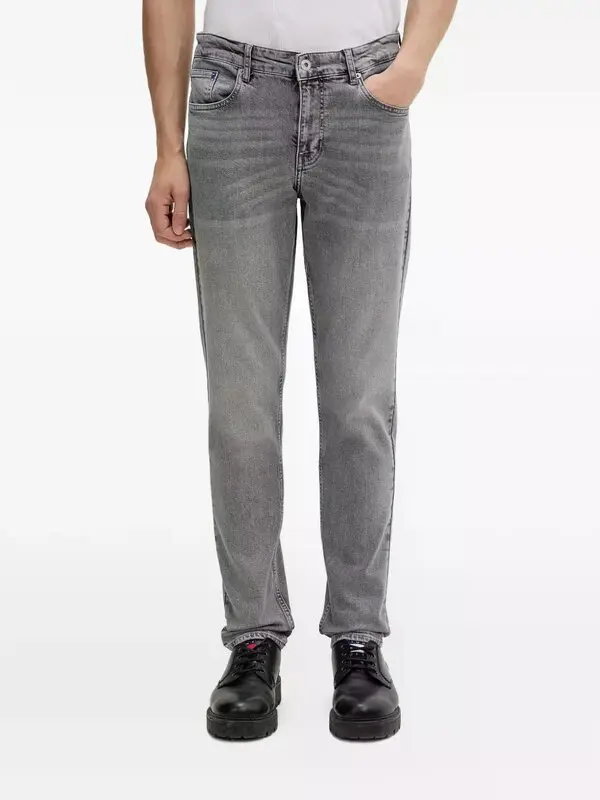 Karl Lagerfeld Whiskered Logo Patch Jeans