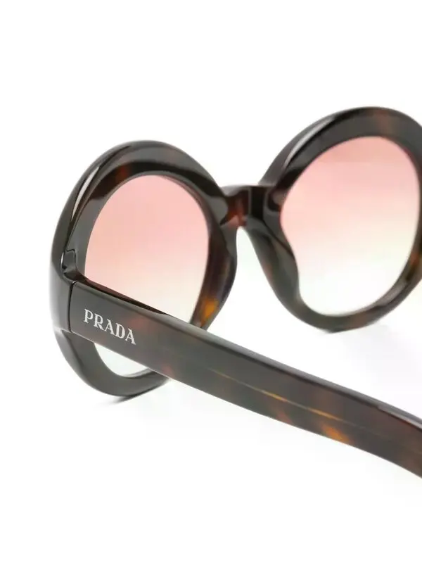 Prada Round-frame Sunglasses - Brown
