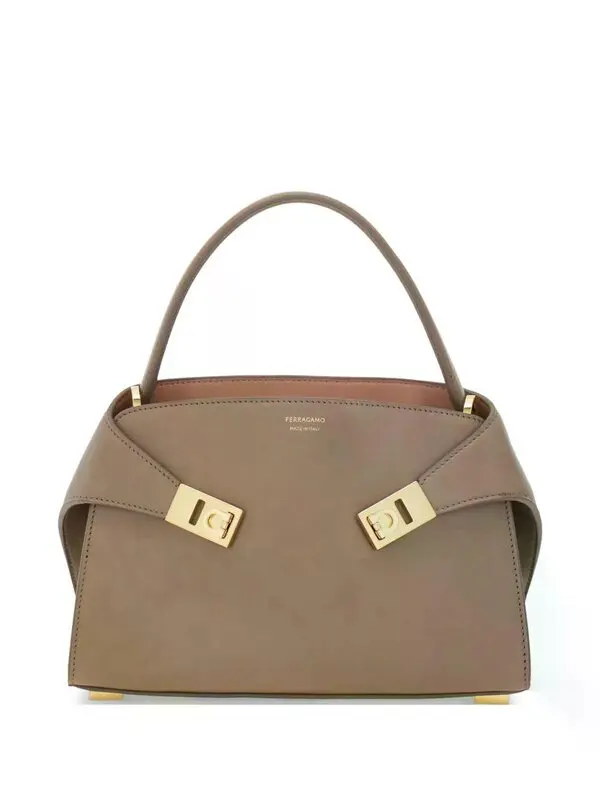 FERRAGAMO Hug Soft Bicolor Handbag - Neutrals