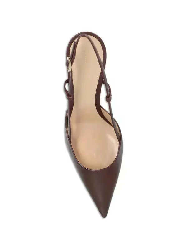 GIANVITO ROSSI Ascent Pointed-toe Slingback Pumps - Red
