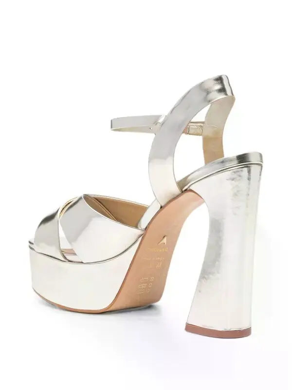 ANDREA CARRANO Metallic Platform Sandals