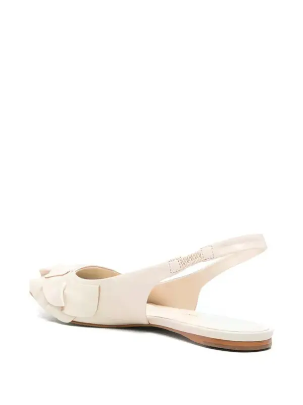 ANDREA CARRANO Ruffled Slingback Flat Sandals