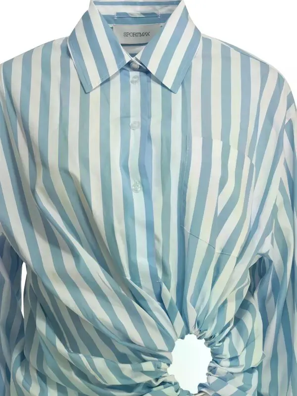 Max Mara Striped Ring-detail Blouse