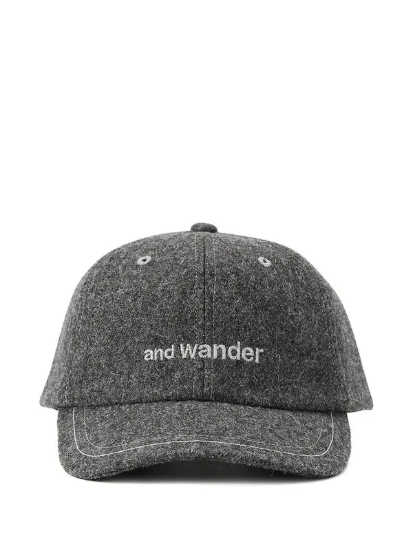 AND WANDER Wool Melton Cap - Grey