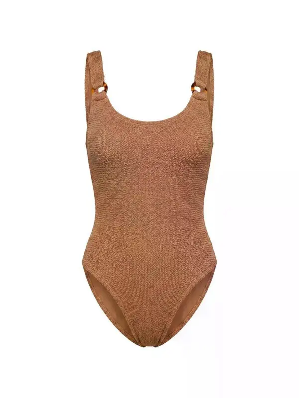 Hunza G Domino Ring-detail Swimsuit - Brown