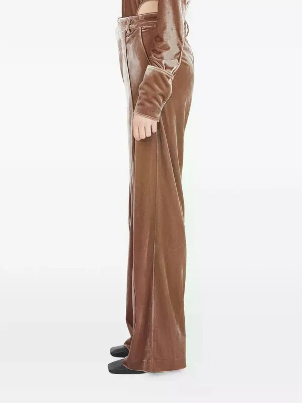 NINAMOUNAH Velvet Seam Detail Trousers