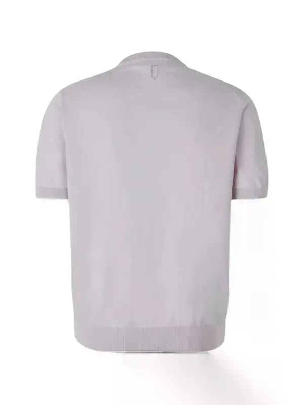Canali Ribbed Knit Short-sleeve T-shirt