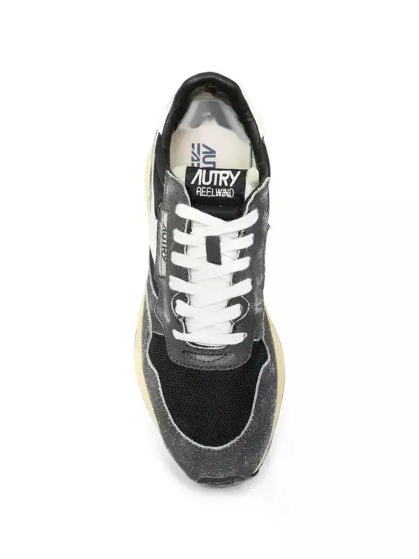 AUTRY Reelwind Distressed Mesh-panel Sneakers - Grey