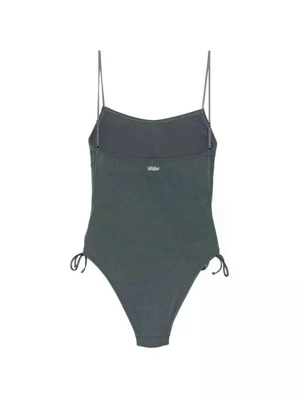 MC2 SAINT BARTH Eliya Ruched Swimsuit With Strass Embellishment - Grey