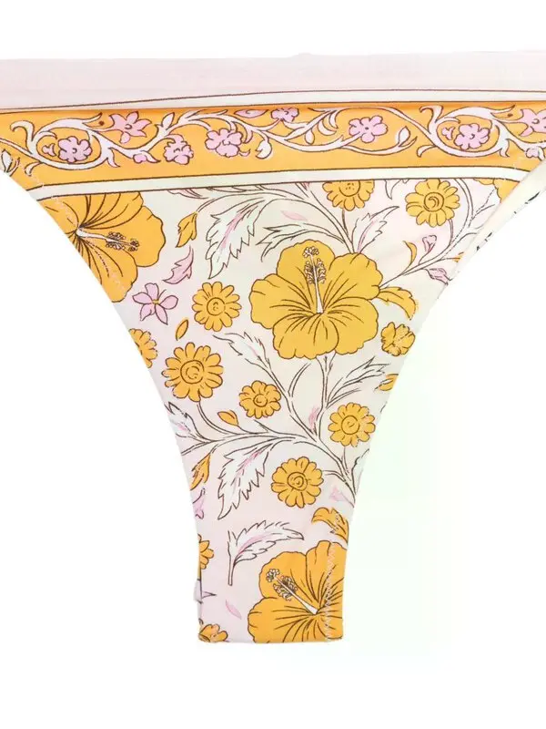 MC2 SAINT BARTH Marielle Floral-print Bikini Bottoms - Pink