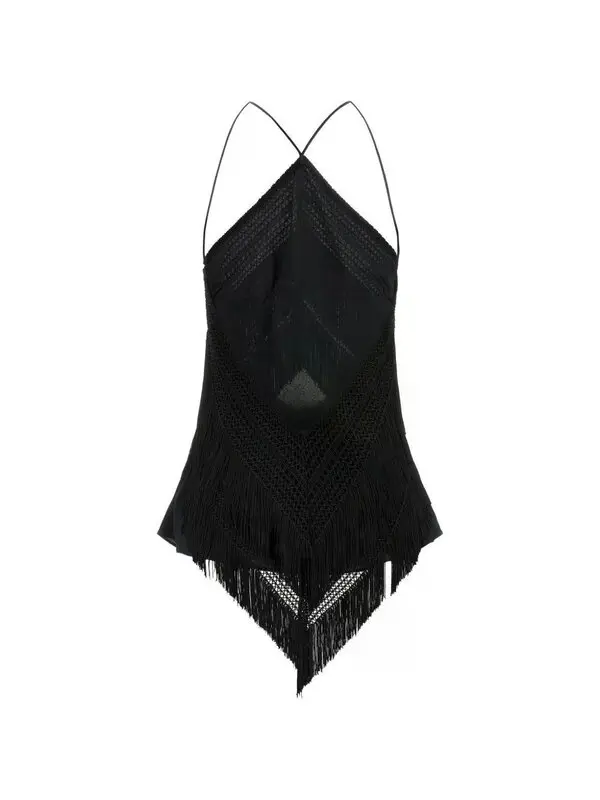 Andamane The Attico Reina Fringe Halterneck Top