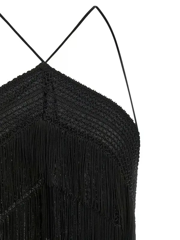 Andamane The Attico Reina Fringe Halterneck Top