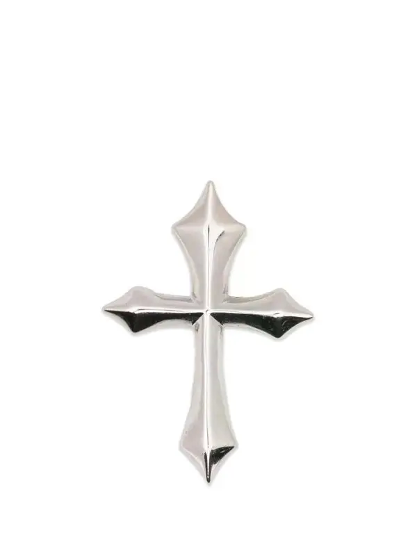 LAG WORLD Tone Gothic Cross Stud Earring - Silver