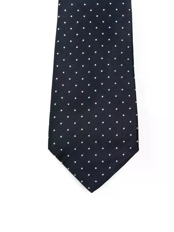 Canali Polka-dot Silk Neck Tie