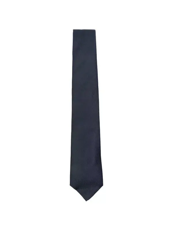 Canali Textured Finish Neck Tie - Blue