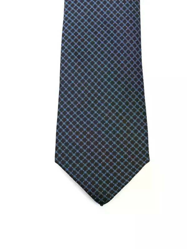 Canali Geometric Pattern Jacquard Neck Tie