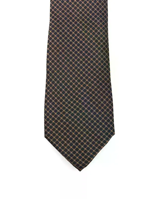 Canali Geometric Floral Motif Tie