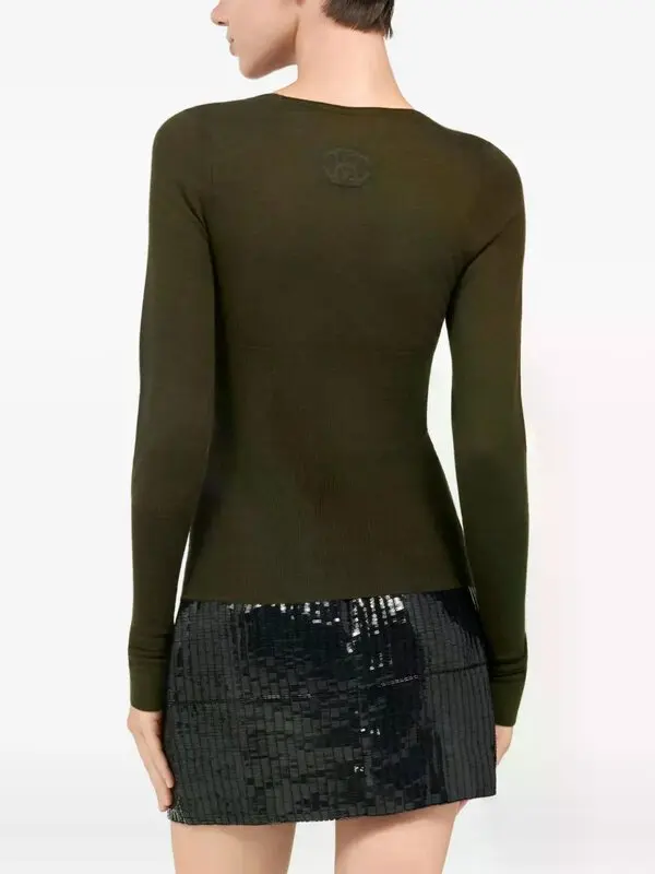 Roberto Cavalli Long-sleeve Round Neck Top