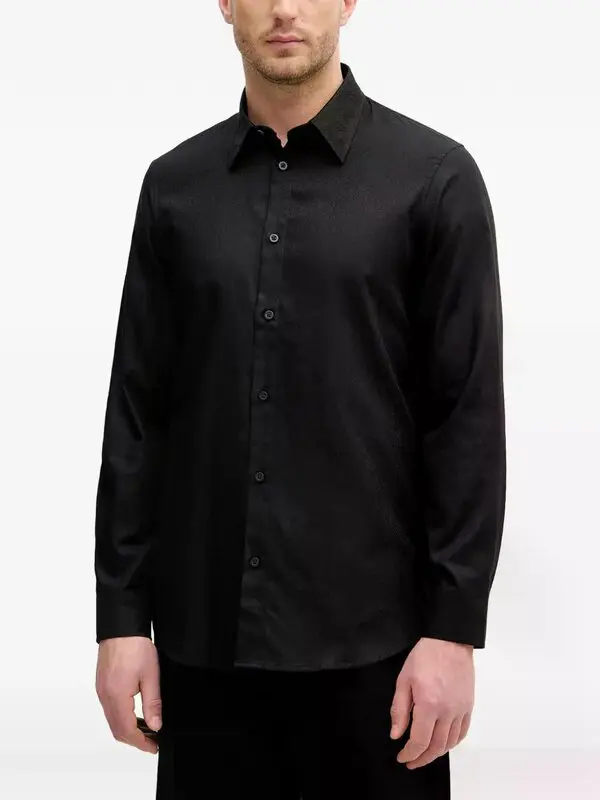 Armani Exchange Logo-jacquard Long-sleeve Shirt