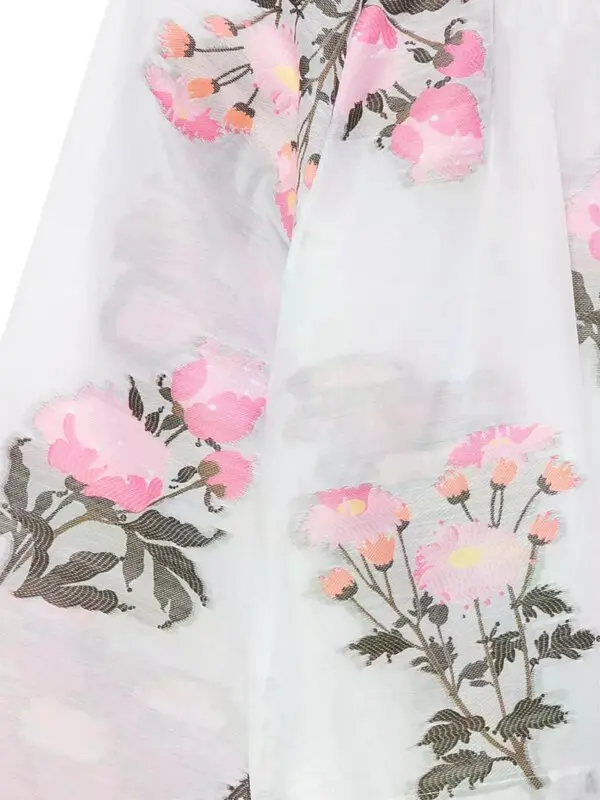 Cynthia Rowley Embroidered Sheer Blouse