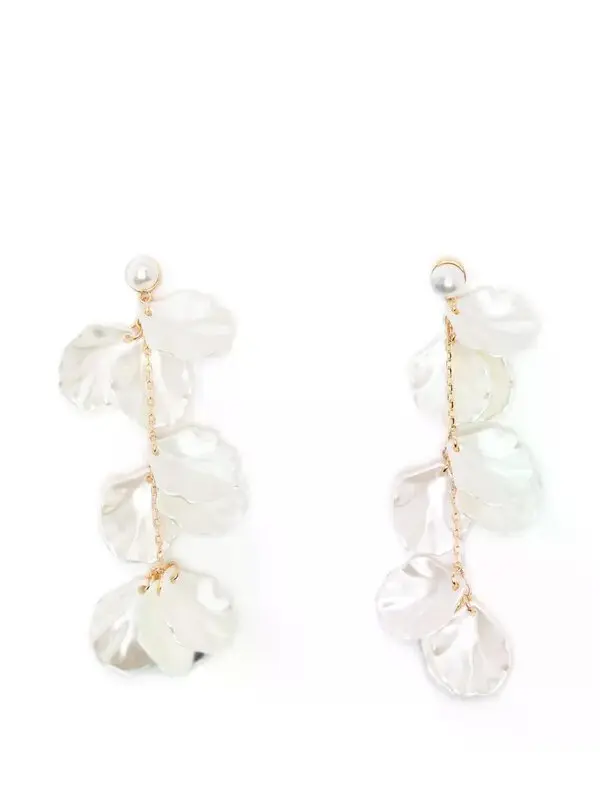 SELF-PORTRAIT Petal-detail Drop Earrings - Gold