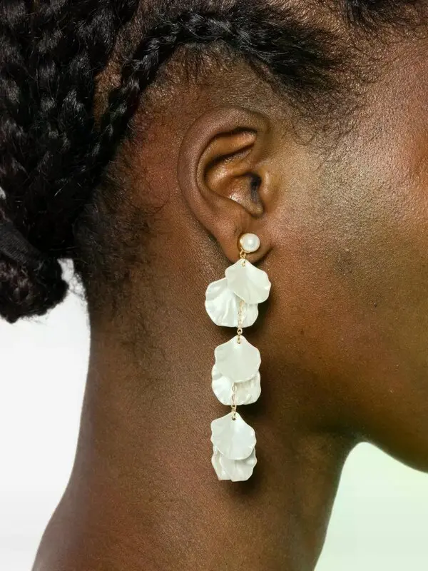 SELF-PORTRAIT Petal-detail Drop Earrings