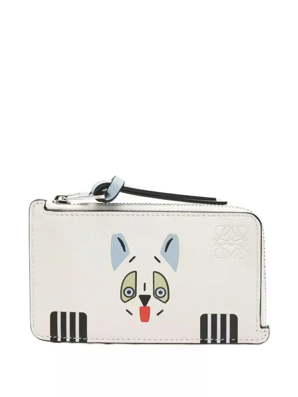 Loewe Cat-print Cardholder - Neutrals