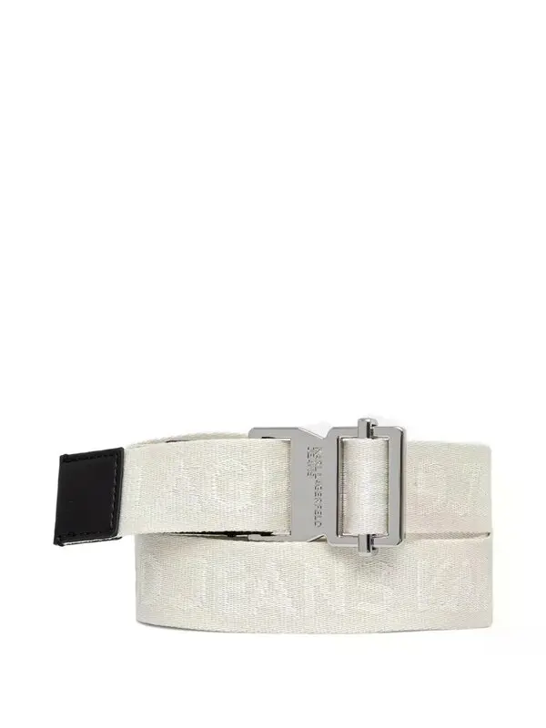 Karl Lagerfeld Logo-jacquard Webbed Belt - Neutrals
