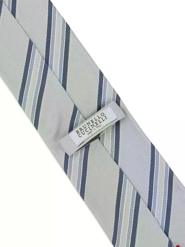 Brunello Cucinelli Diagonal-stripe Silk Tie