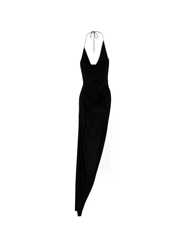 Atlein Draped Asymmetric Gown