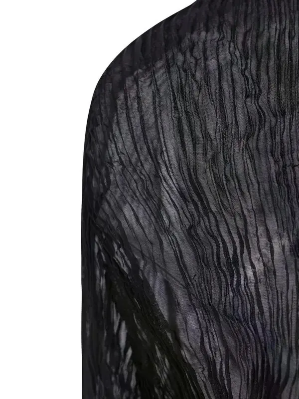 Issey Miyake Pleated Semi-sheer Cardigan