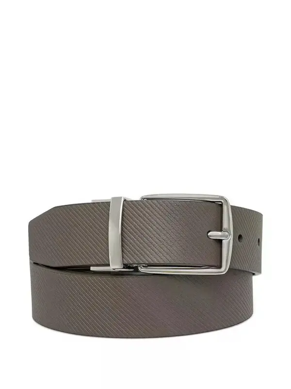 Marc O'polo Reversible Textured-leather Belt - Grey