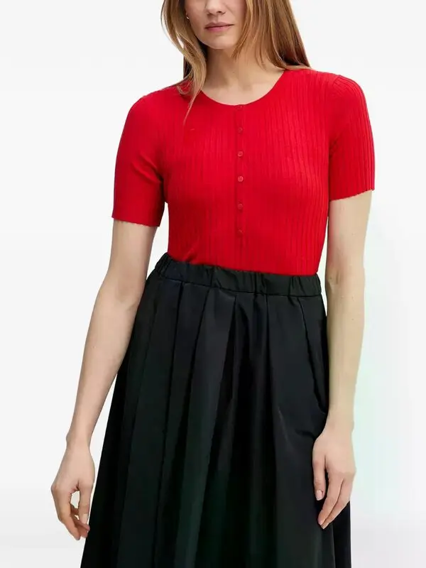 Marc O'polo Ribbed Knit Button-up Top